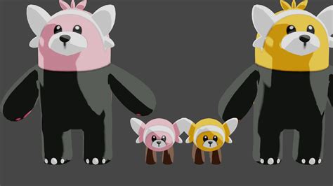 Stufful And Bewear Blender Release By Animebou33 On Deviantart