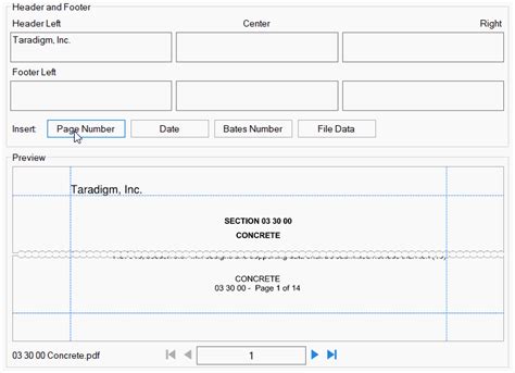 How To Add Headers And Footers In Bluebeam Revu Taradigm