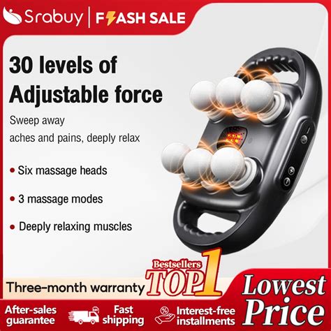 Srabuy 6 Heads Powerful Wireless Massager Rechargeable Fascia Gun For