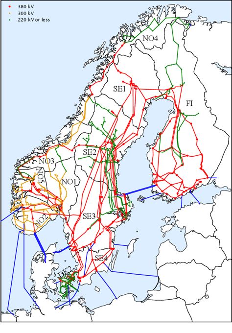 Figure 1 From Open Nodal Power Flow Model Of The Nordic Power System