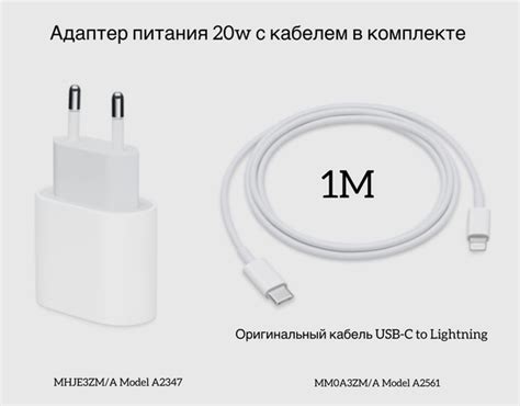 Сетевое зарядное устройство Apple Блок питания с кабелем быстрая зарядка Usb Type C 20w Вт 20