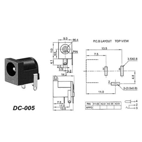 Conector Dc Power Jack Socket Hembra Para Arduino By Mechatronics