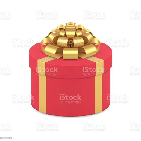 메탈릭 골든 리본 3d 사실적인 벡터 일러스트가 있는 레드 기프트 박스 3차원 형태에 대한 스톡 벡터 아트 및 기타 이미지 3차원 형태 개체 그룹 공휴일 Istock