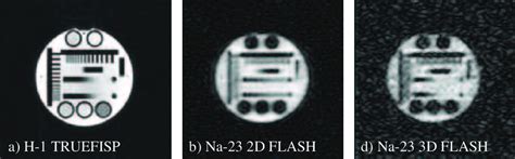 1a Shows A 1 H Truefisp Image In Figure 91b An Image Acquired With