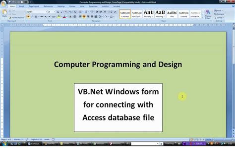 vb net access database youtube
