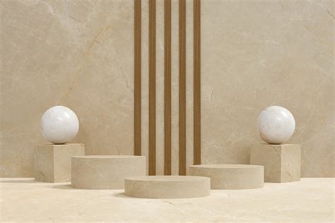 화장품 배경 제품 스탠드 프리젠 테이션을위한 최소한의 연단 디스플레이 신제품 프로모션 판매 배너에 대한 개념 장면 무대 쇼케이스 3d 일러스트 레이 션 0명에 대한 스톡