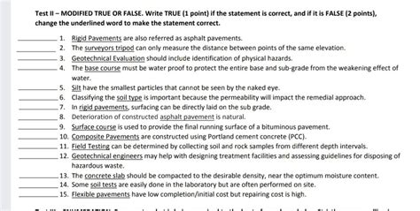 solved test ii modified true or false write true 1