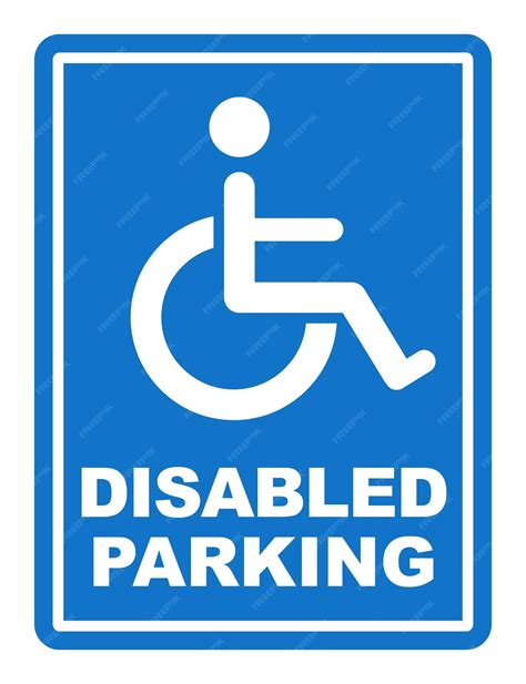 дизайн шаблона символа знака парковки для инвалидов Премиум векторы