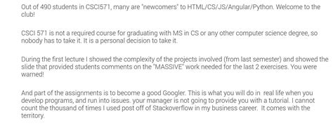 the csci 571 misrepresentation scandal r usc