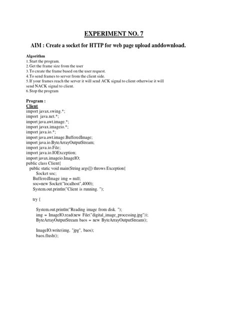 Cn Practical 7 Pdf String Computer Science Computer Networking