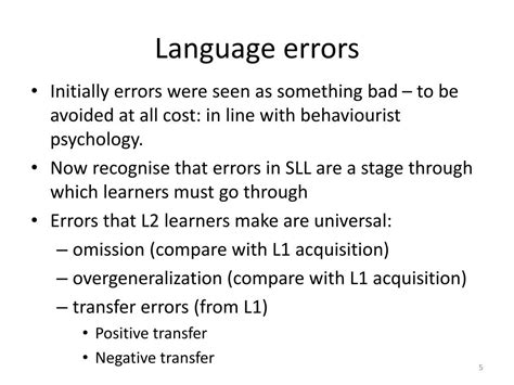 PPT Introduction To Linguistics Second Language Acquisition PowerPoint Presentation ID