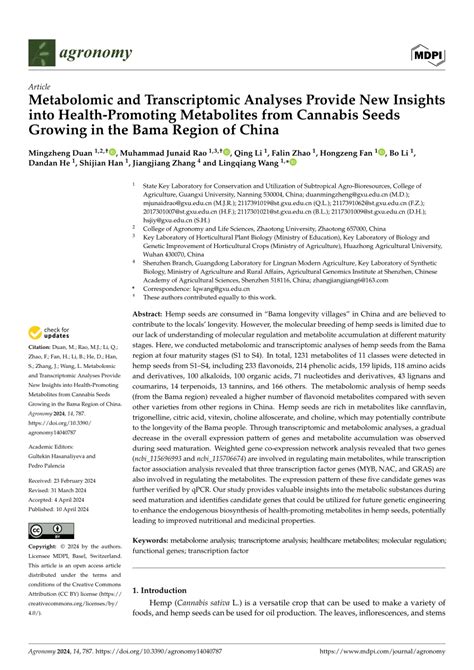 Pdf Metabolomic And Transcriptomic Analyses Provide New Insights Into Health Promoting