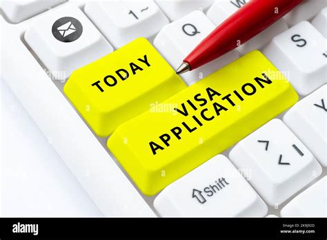 Writing Displaying Text Visa Application Word For Telling The Story Of