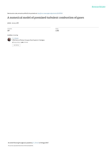 Zimont Lipatnikov 1995 Chem Phys1 Pdf