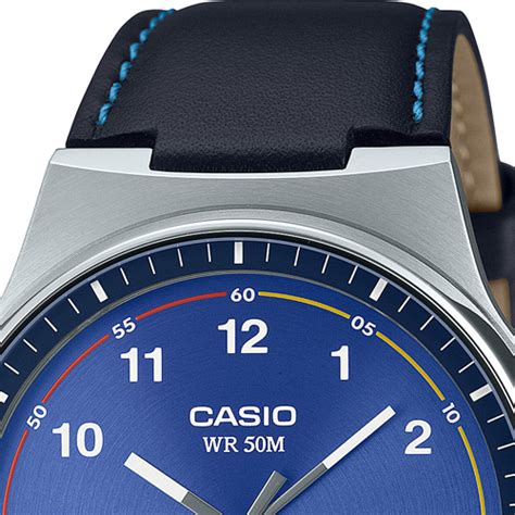 Mtp Rs105l 2bv Đồng Hồ Casio Nam Dây Da Pin Năng Lượng 3 Kim Chống Nước Wr50m