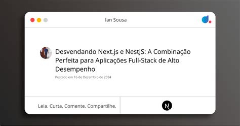 Desvendando Nextjs E Nestjs A Combinação Perfeita Para Aplicações Full Stack De Alto
