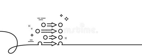 Order Line Icon Align Process Sign Continuous Line With Curl Vector