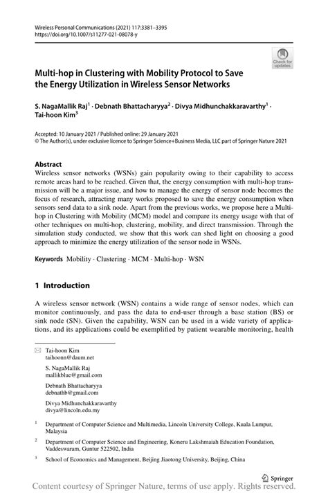 Multi Hop In Clustering With Mobility Protocol To Save The Energy Utilization In Wireless Sensor