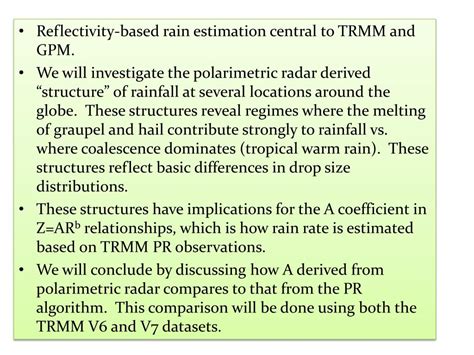 Ppt Microphysical Variability Of Tropical And Mid Latitude Rainfall As Revealed By