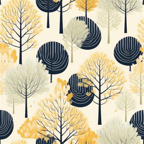 Premium Ai Image Tree Seamless Patterns Premium Ai Image Tree Seamless Patterns