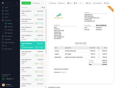 Saas Invoice Template