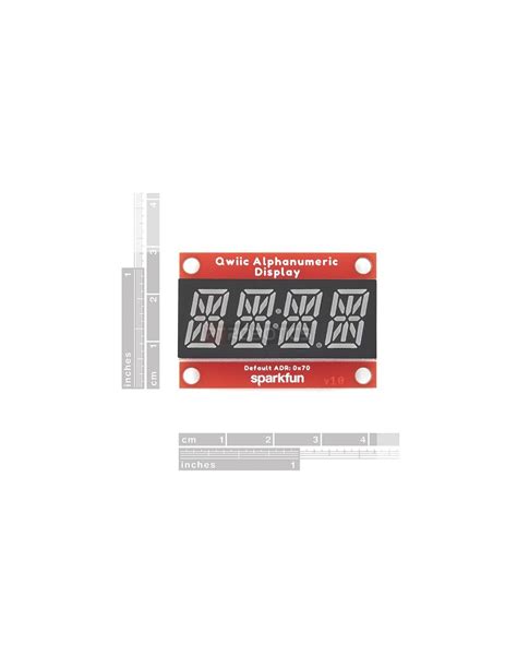 Sparkfun Módulo Display Alfanumérico Vermelho Qwiic Lcd Alfan