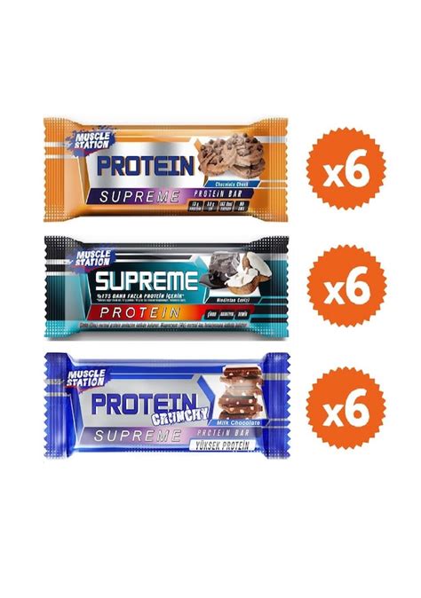 Muscle Station Protein Supreme Bar Karma Set 18 x 40 G Fiyatları ve