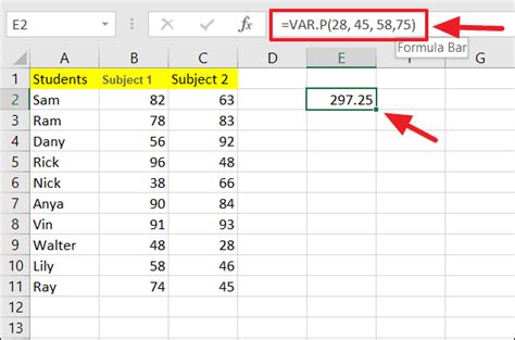 How To Calculate Variance In Excel