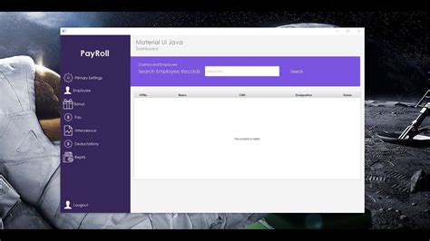 Java Netbeans Ui Design Payroll Dashboard Youtube
