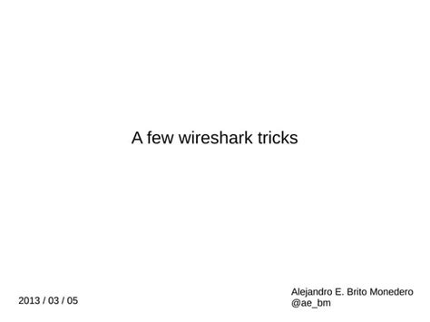 Wireshark Tips Ppt