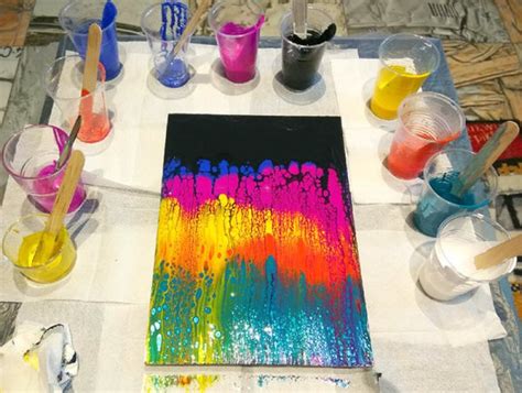 Мастер класс «Флюид арт для детей в Екатеринбурге Праздникс