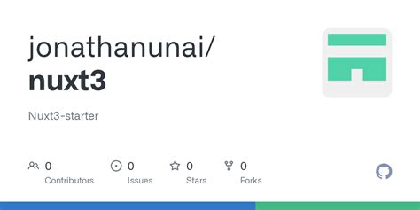 Github Jonathanunainuxt3 Nuxt3 Starter