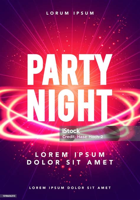 벡터 일러스트 파티 야간 댄스 뮤직 포스터 템플릿 일렉트로 스타일 콘서트 디스코 클럽 페스티벌 이벤트 전단지 초대 Dj에 대한 스톡 벡터 아트 및 기타 이미지 Istock