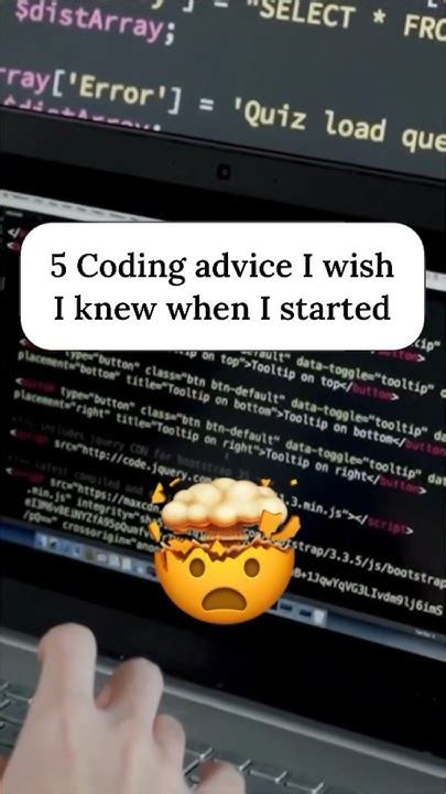 5 coding advice i wish i knew when i started 🤯🤯😎 youtube