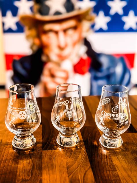 Victory Bourbon Commemorative Whiskey Glass Military Aviation Museum
