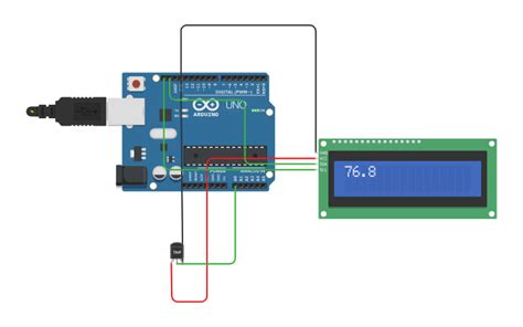 Circuit Design Thermometer Tinkercad