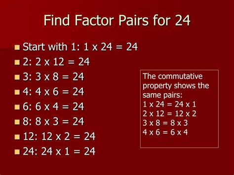 How To Find Factor Pairs Grade 4