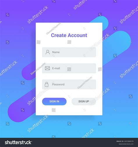 Modern Material Design Login Page Clean Stock Vector Royalty Free 2257069179 Shutterstock