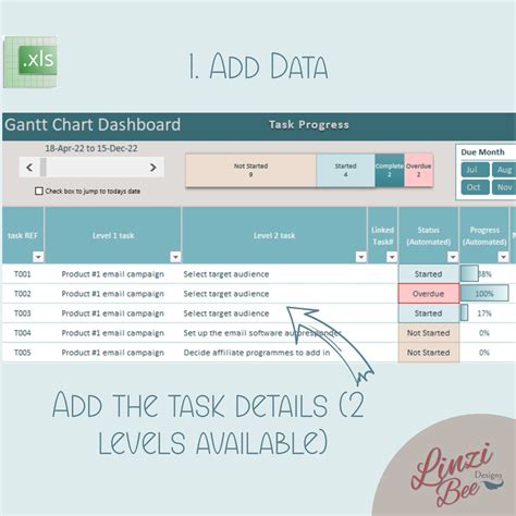 Project Management Gantt Chart Project Customer Tracker Excel Dashboard Timeline Planner