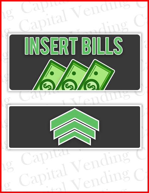 Set Of Insert Bills Split Two Piece Decals For Ict P70 Ict Bl700
