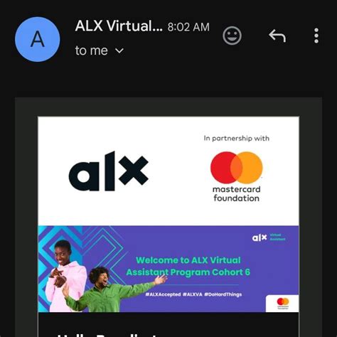 Peculiartreasure Odediran On Linkedin Alxaccepted Septembercohort Virtualassistant Learning