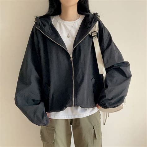 작은방 남여공용 투웨이 고프코어 데일리 무지 후드 바람막이 3컬러작은방 위시버킷