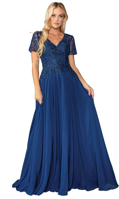 Dancing Queen 4445 Short Sleeve Embroidered Prom Dress Couture Candy