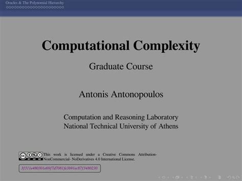 Computational Complexity Oracles And The Polynomial Hierarchy Pdf