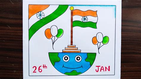 Easy Republic Day Drawing Republic Day Poster Drawing January
