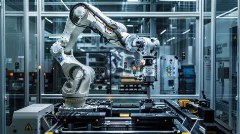 An Industrial Robot Performing Precise Tasks In A High Tech