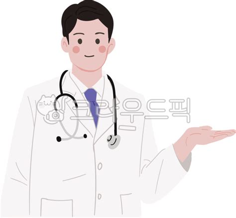 의사 의료진 의료 진찰 병원 사진이미지일러스트캘리그라피 이미슈작가