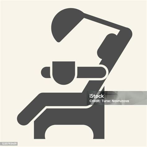 치과 의사 의자 솔리드 아이콘입니다 흰색 배경에 의료 치과 안락 의자 문말 스타일의 그림 모바일 개념 및 웹 디자인을위한 치과 치료 장비 표지판 벡터 그래픽 건강 진단에