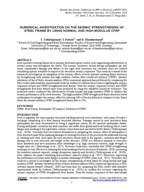 Numerical Investigation On The Seismic Strengthening Of Steel Frame By Using Normal And High