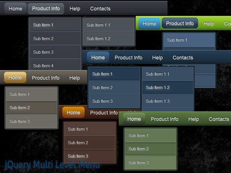 Download Free Jquery Multi Level Menu Style 11 By Apycom Jquery V1 5 Software 385699